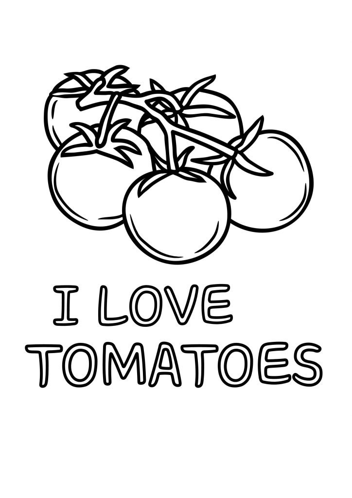Tomato coloring sheets (free & printable) | Kokoprint.com