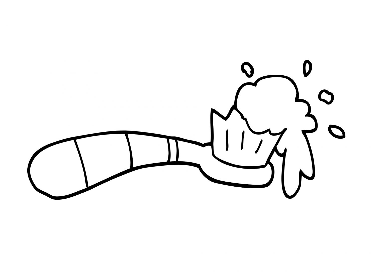 Toothbrush Coloring Sheet (Free & Printable) | Kokoprint.com