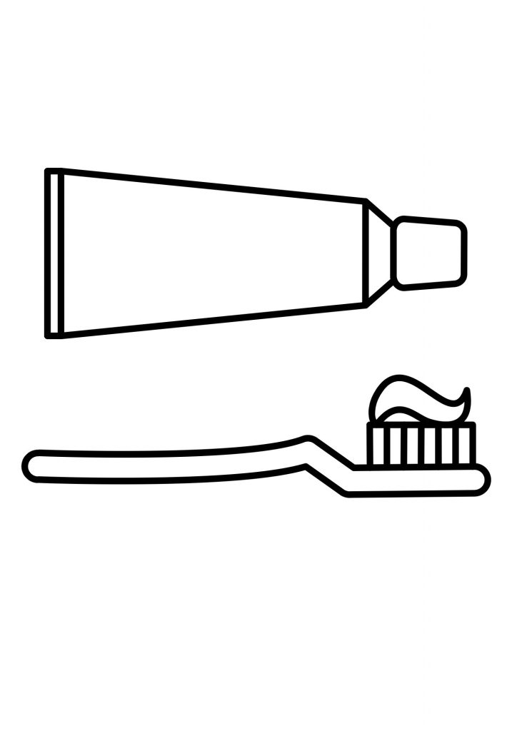 Toothbrush Coloring Sheet (Free & Printable) | Kokoprint.com