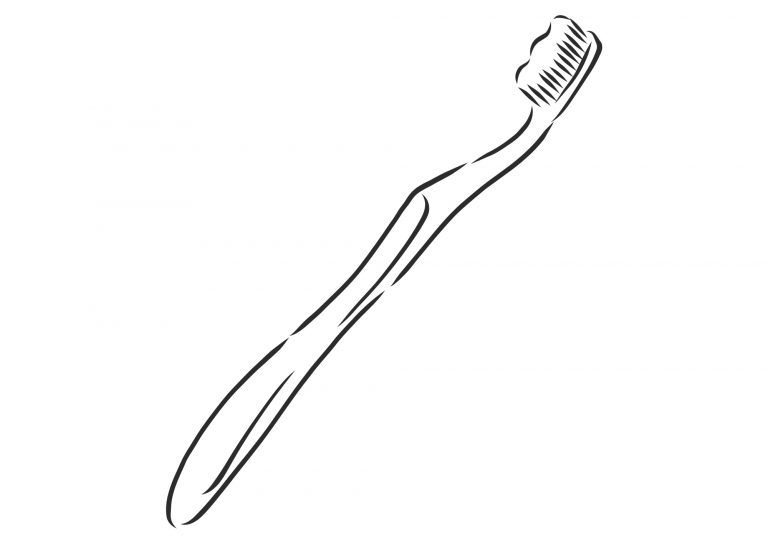 Toothbrush Coloring Sheet (Free & Printable) | Kokoprint.com