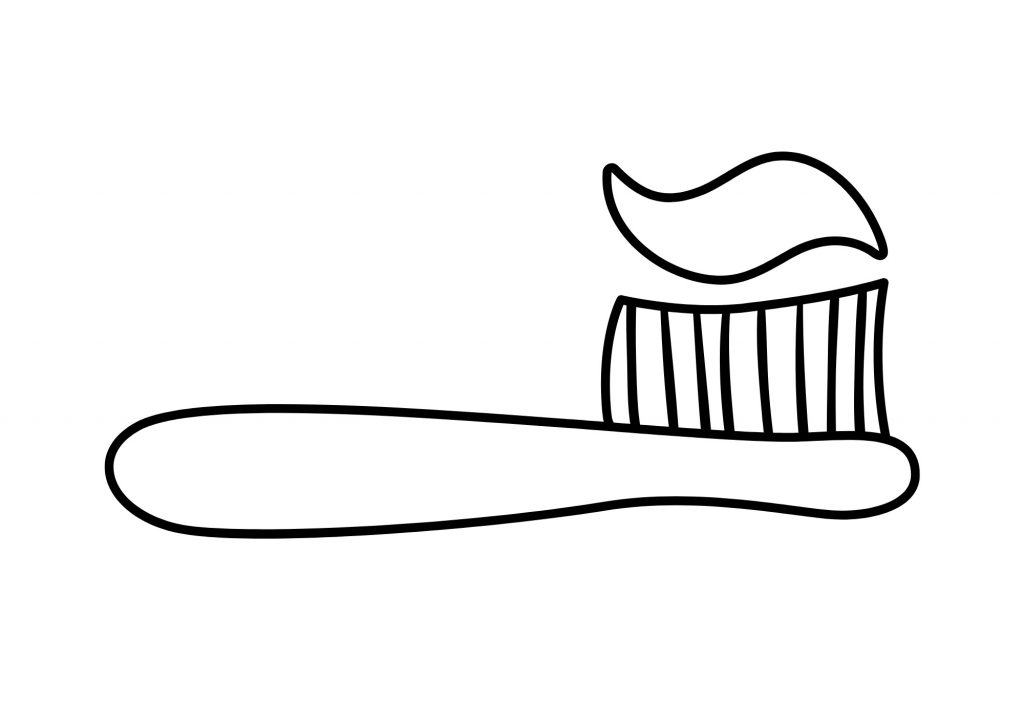 Toothbrush Coloring Sheet (Free & Printable) | Kokoprint.com