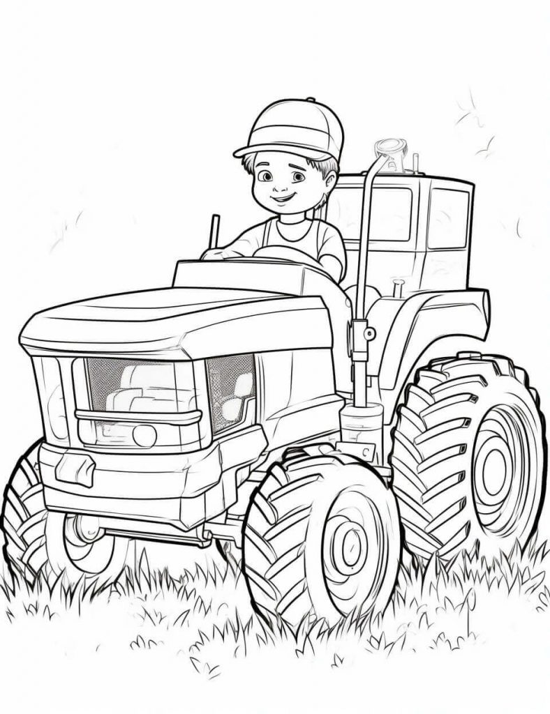 Tractor Coloring Sheets (Free & Printable)
