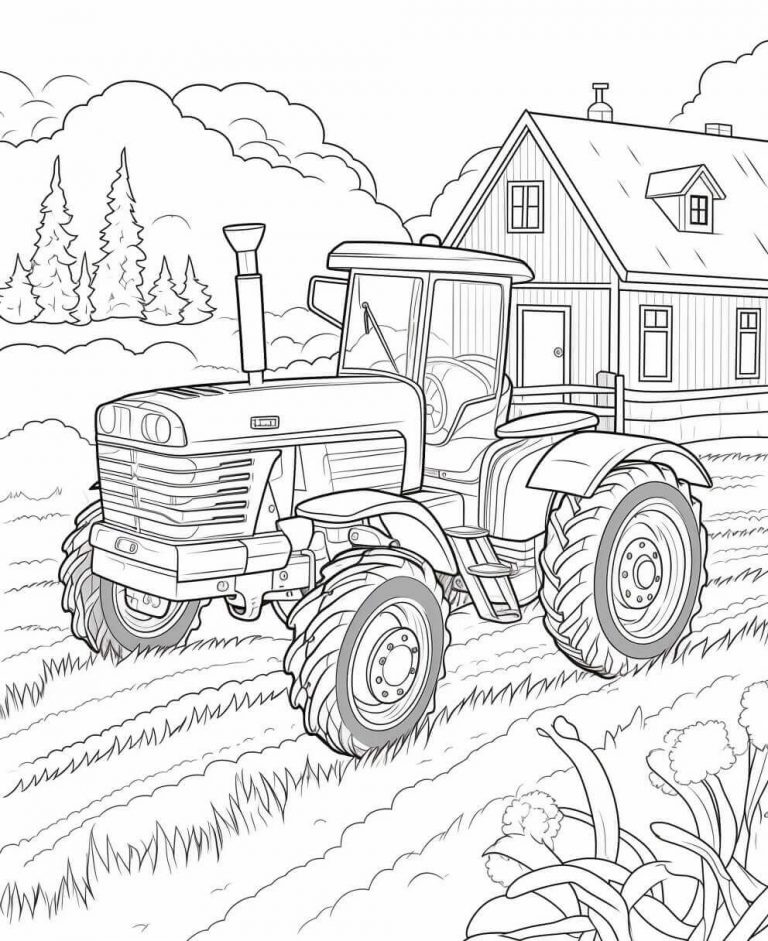 Tractor Coloring Sheets (Free & Printable)