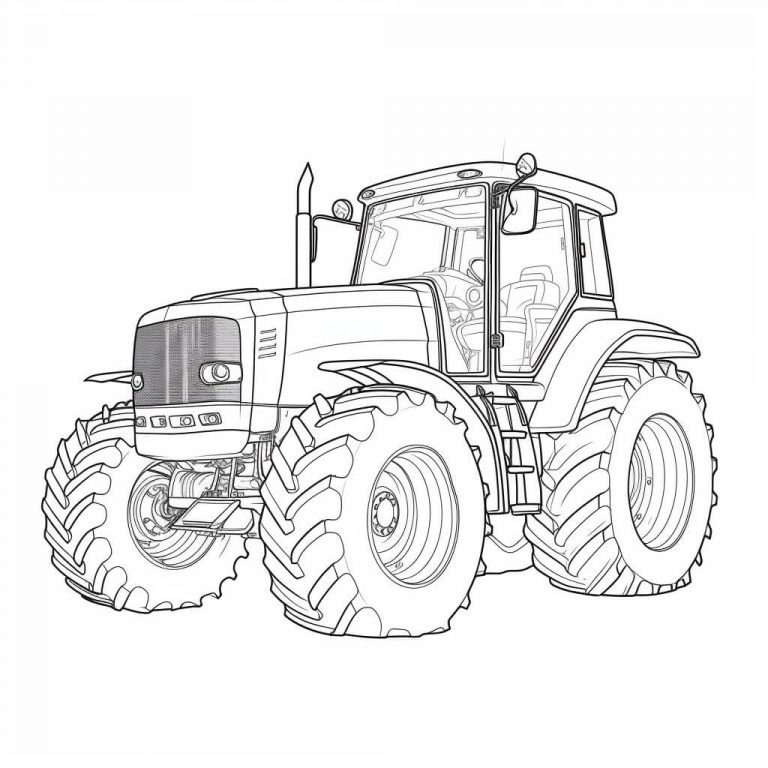 Tractor Coloring Sheets (Free & Printable)