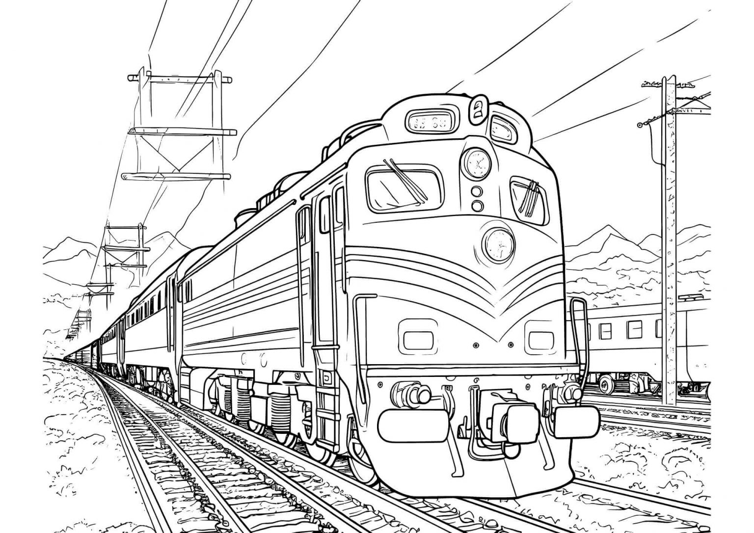 Train Color Sheet (Free + Printable)