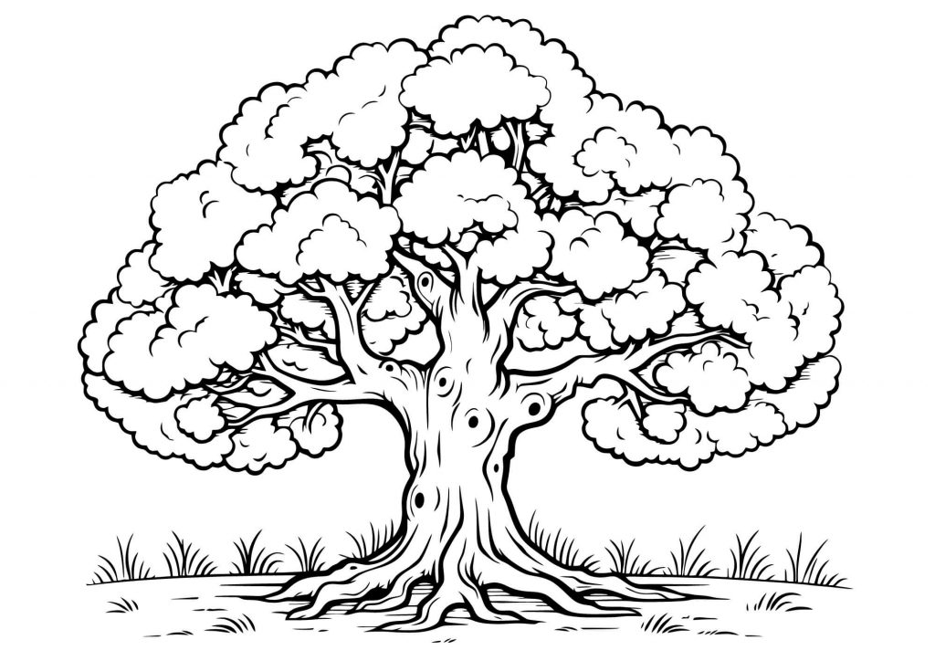 Trees Color Sheets (Free + Printable) | Kokoprint.com