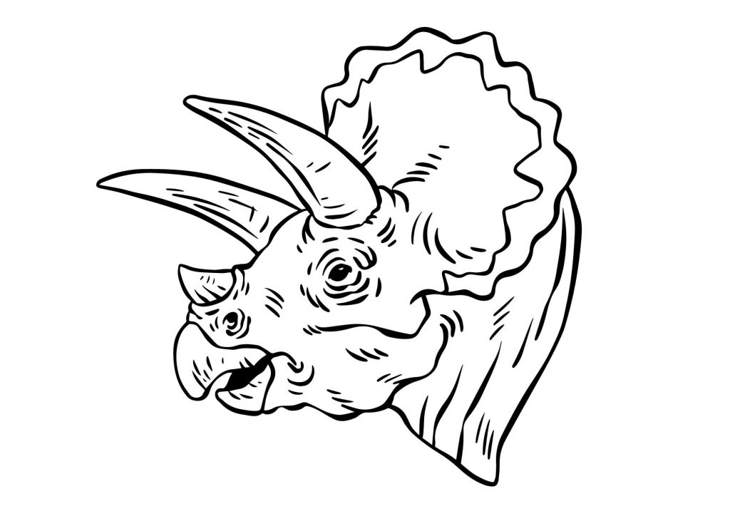 Triceratops Color Sheet (Free + Printable)