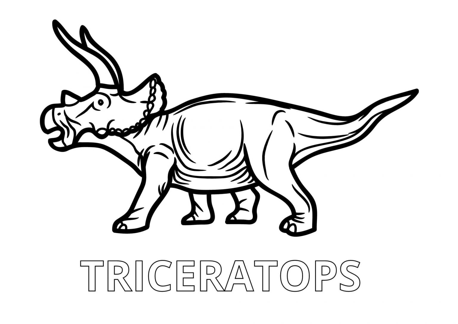 Triceratops Color Sheet (Free + Printable)
