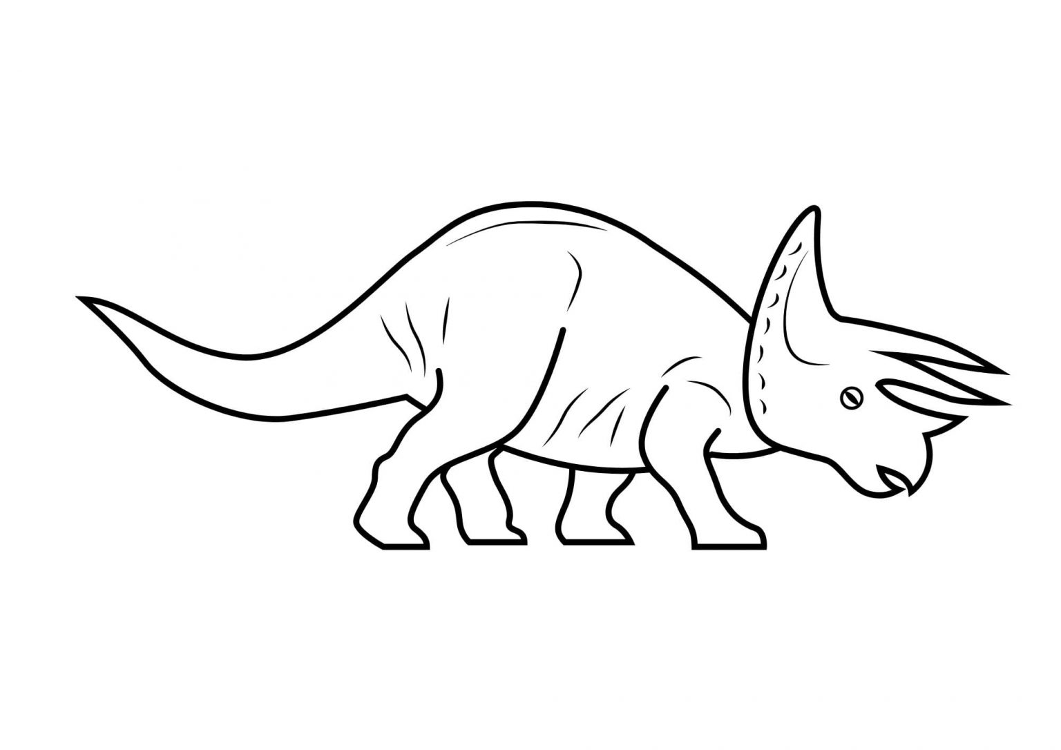 Triceratops Color Sheet (Free + Printable)