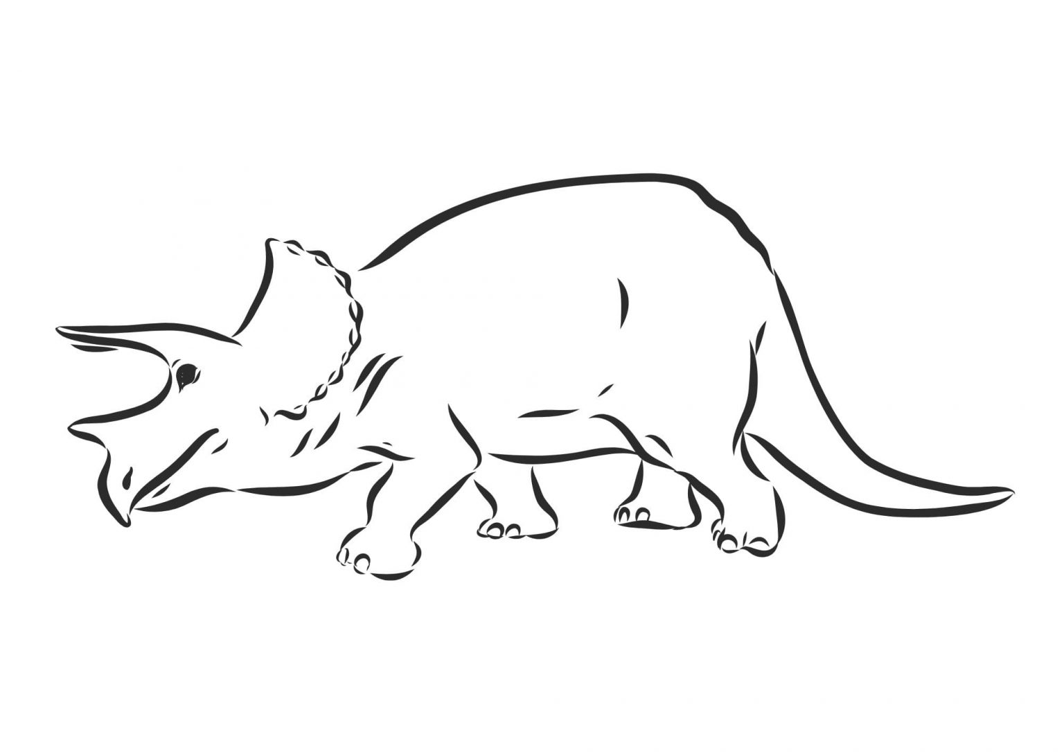 Triceratops Color Sheet (Free + Printable)