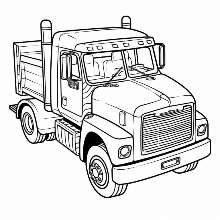 Truck Color Sheet (Free + Printable)