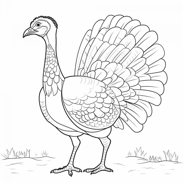 Turkey Coloring Sheets (100% Free + Printable)