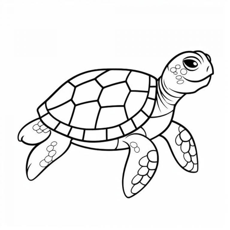 Turtle Coloring Sheets (Free + Printable)