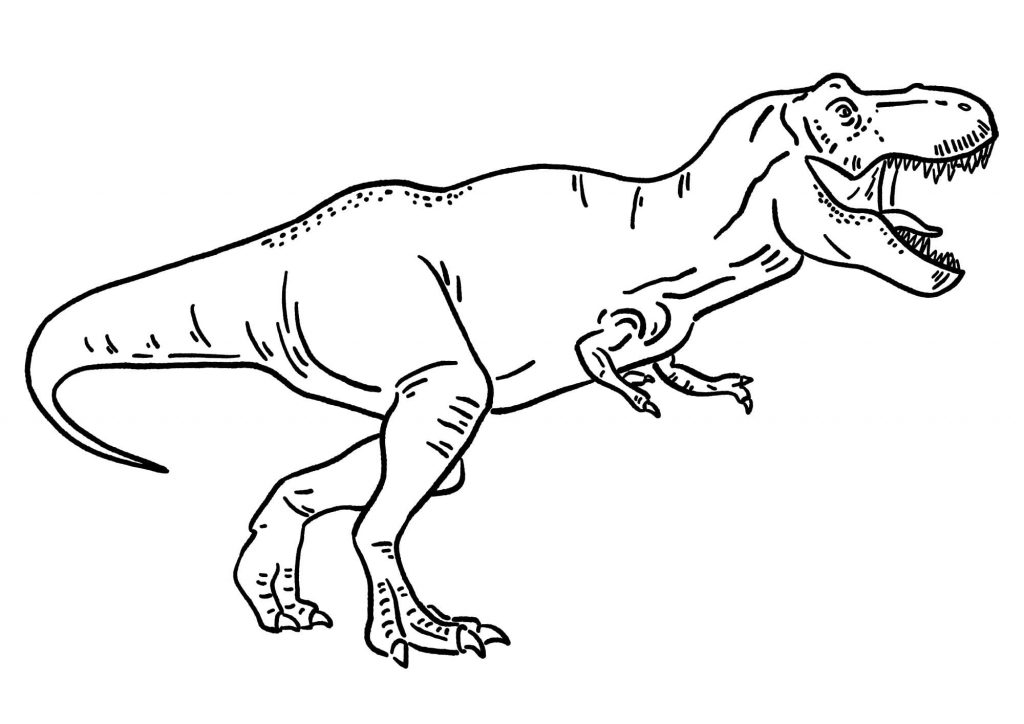 Tyrannosaurus Color Sheet (Free + Printable)