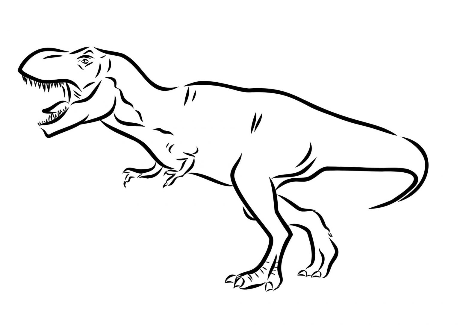 Tyrannosaurus Color Sheet (Free + Printable)