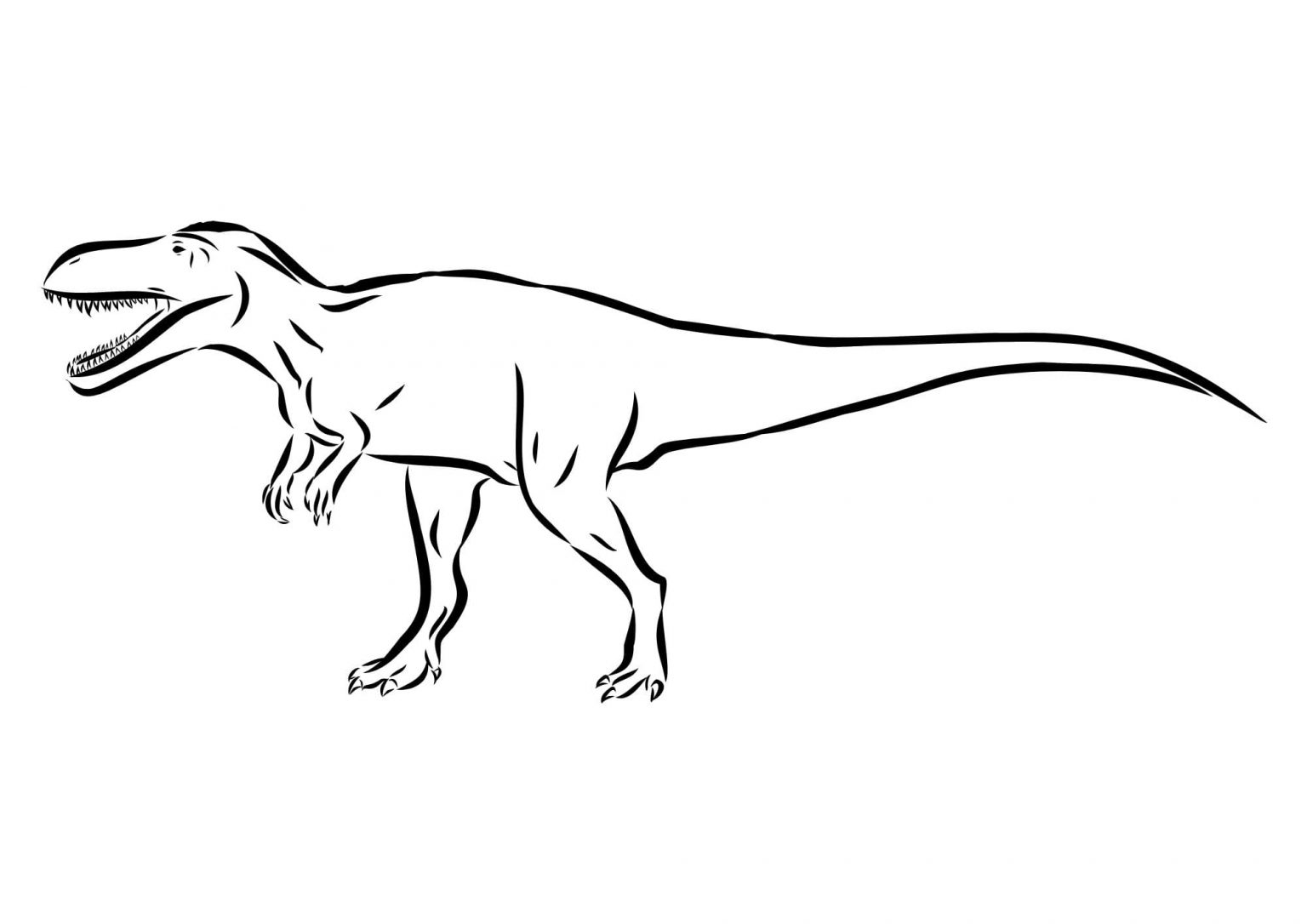 Tyrannosaurus Color Sheet (Free + Printable)
