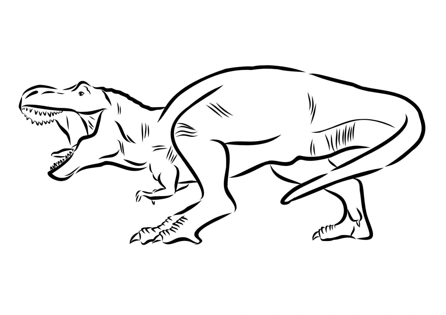 Tyrannosaurus Color Sheet (Free + Printable)