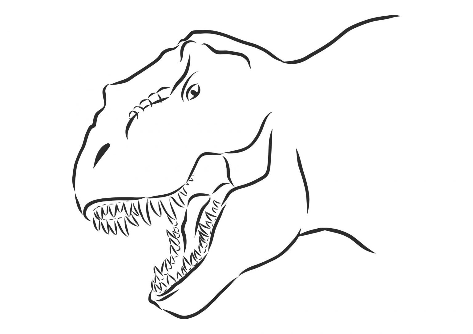 Tyrannosaurus Color Sheet (Free + Printable)