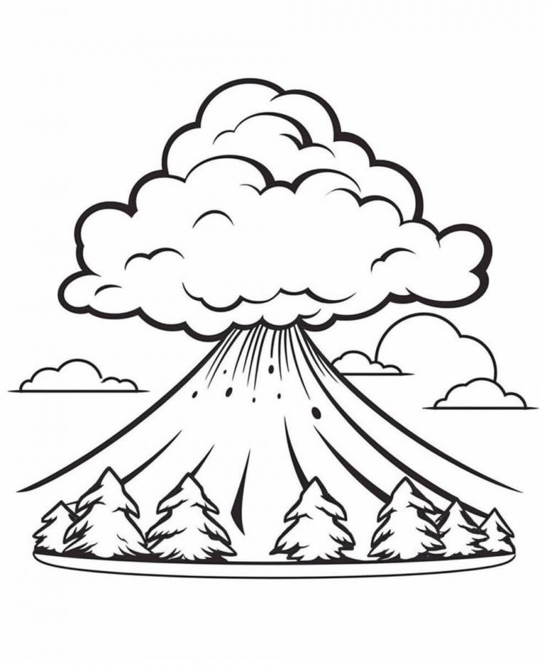 Vulkan Ausmalbilder zum Ausdrucken (100% Kostenlos) - Kokoprint.com