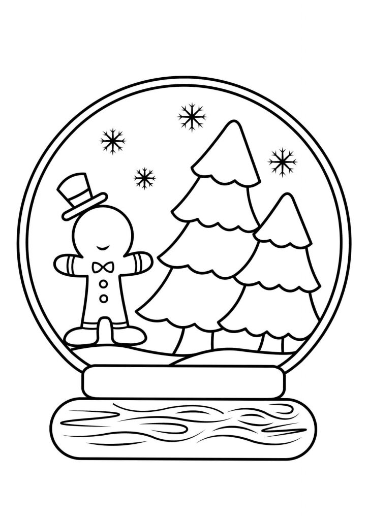 Winter coloring sheets to print for free | Kokoprint.com