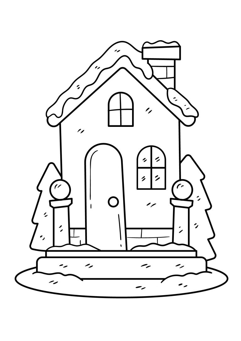 Winter coloring sheets to print for free | Kokoprint.com