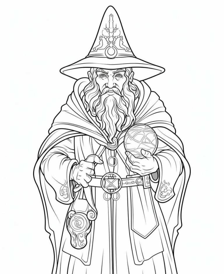 Wizard Color Sheets (Free + Printable) | Kokoprint.com