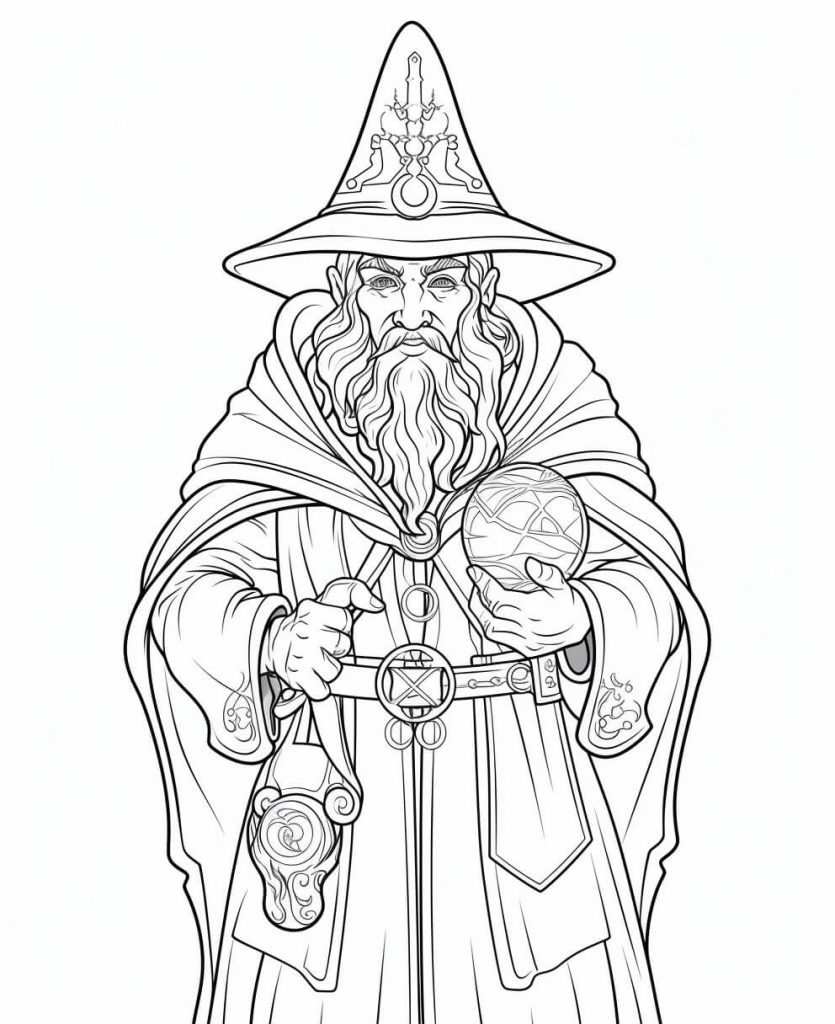 Wizard Color Sheets (Free + Printable) | Kokoprint.com