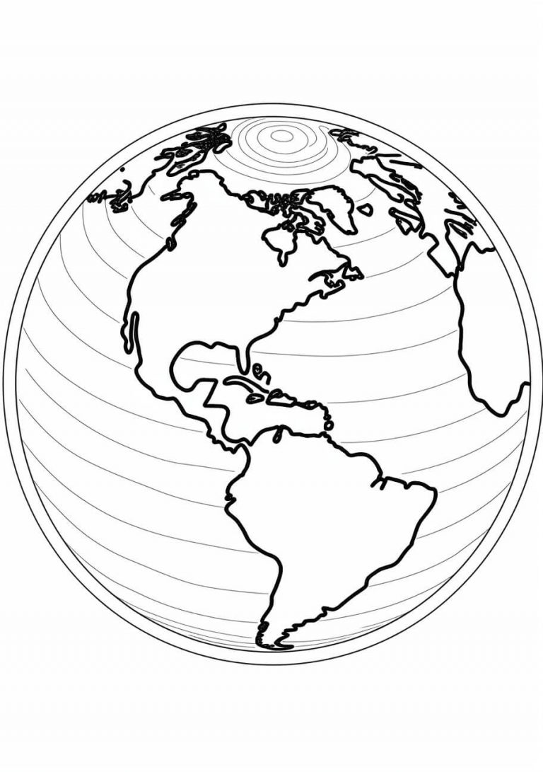 World Map Coloring Sheet (Free & Printable) | Kokoprint.com