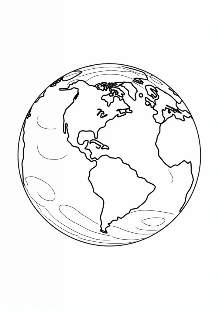 World Map Coloring Sheet (Free & Printable) | Kokoprint.com