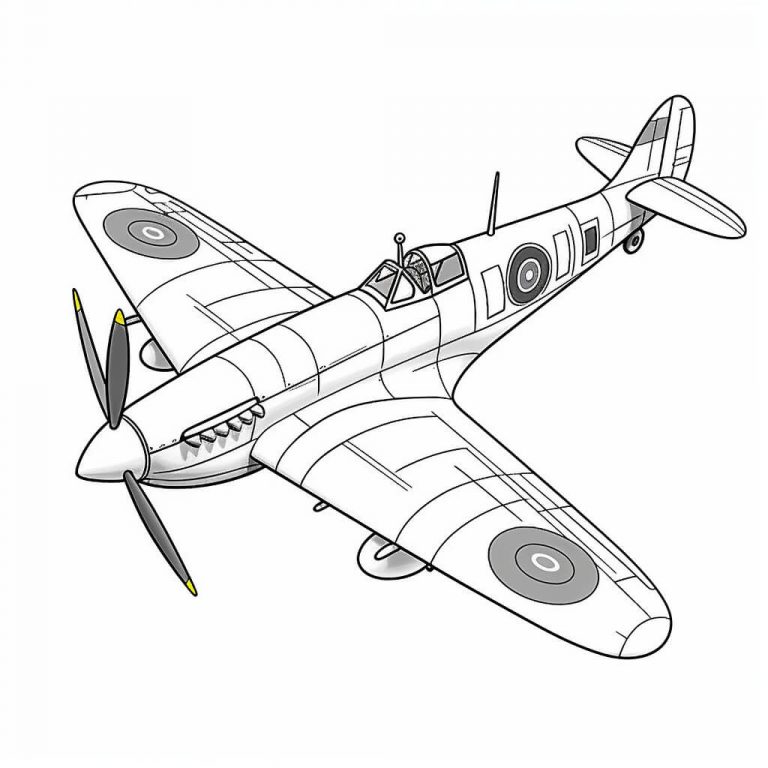 WW2 Airplane Color Sheets (Free & Printable)