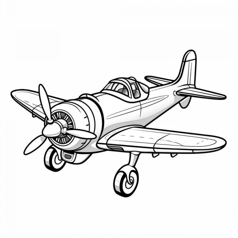 WW2 Airplane Color Sheets (Free & Printable)