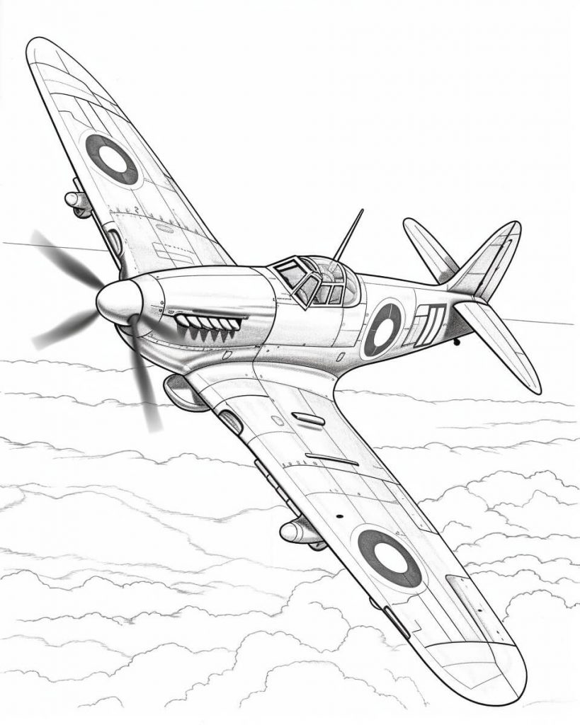 WW2 Airplane Color Sheets (Free & Printable)