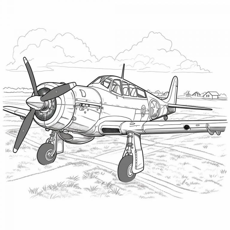 WW2 Airplane Color Sheets (Free & Printable)