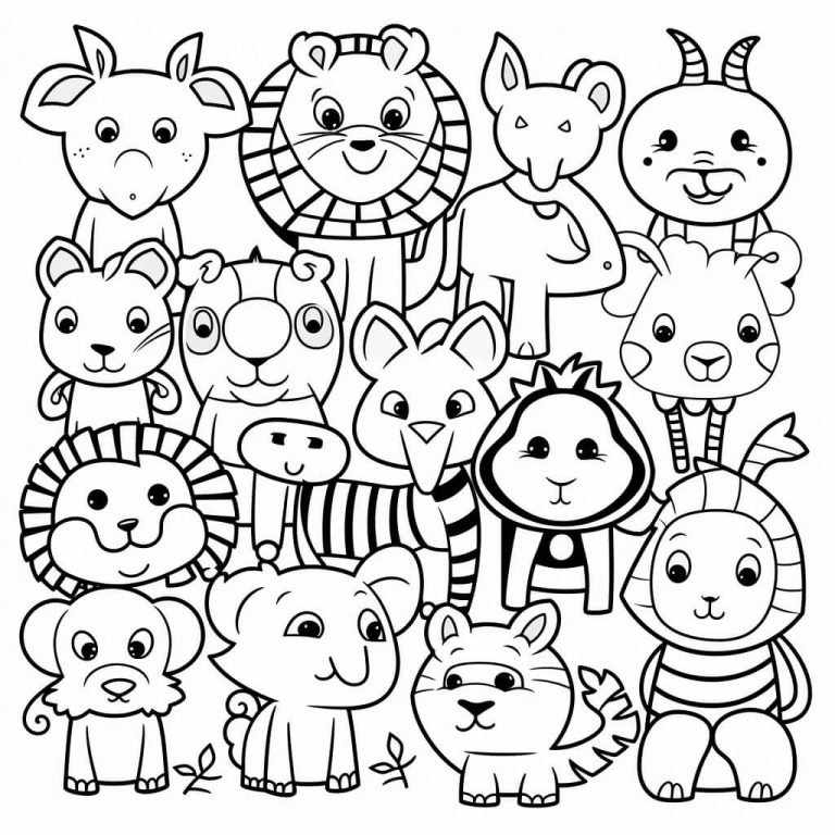 Zoo animals coloring sheets (free + printable)