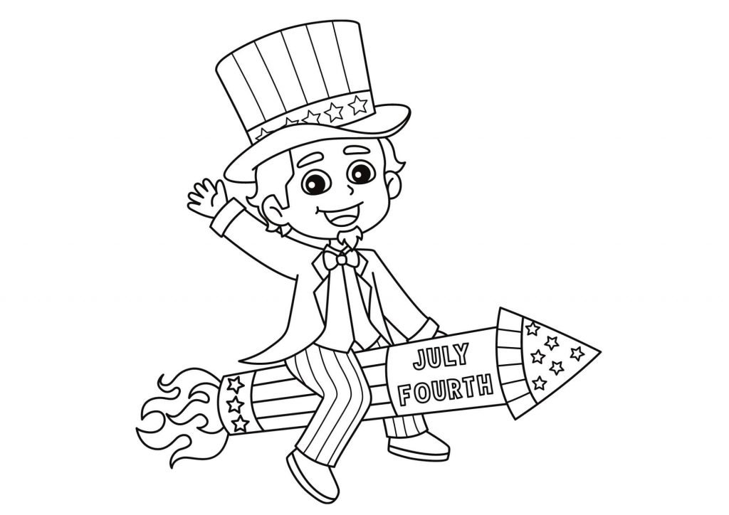 Fourth of July coloring pictures (free & printable) | Kokoprint.com