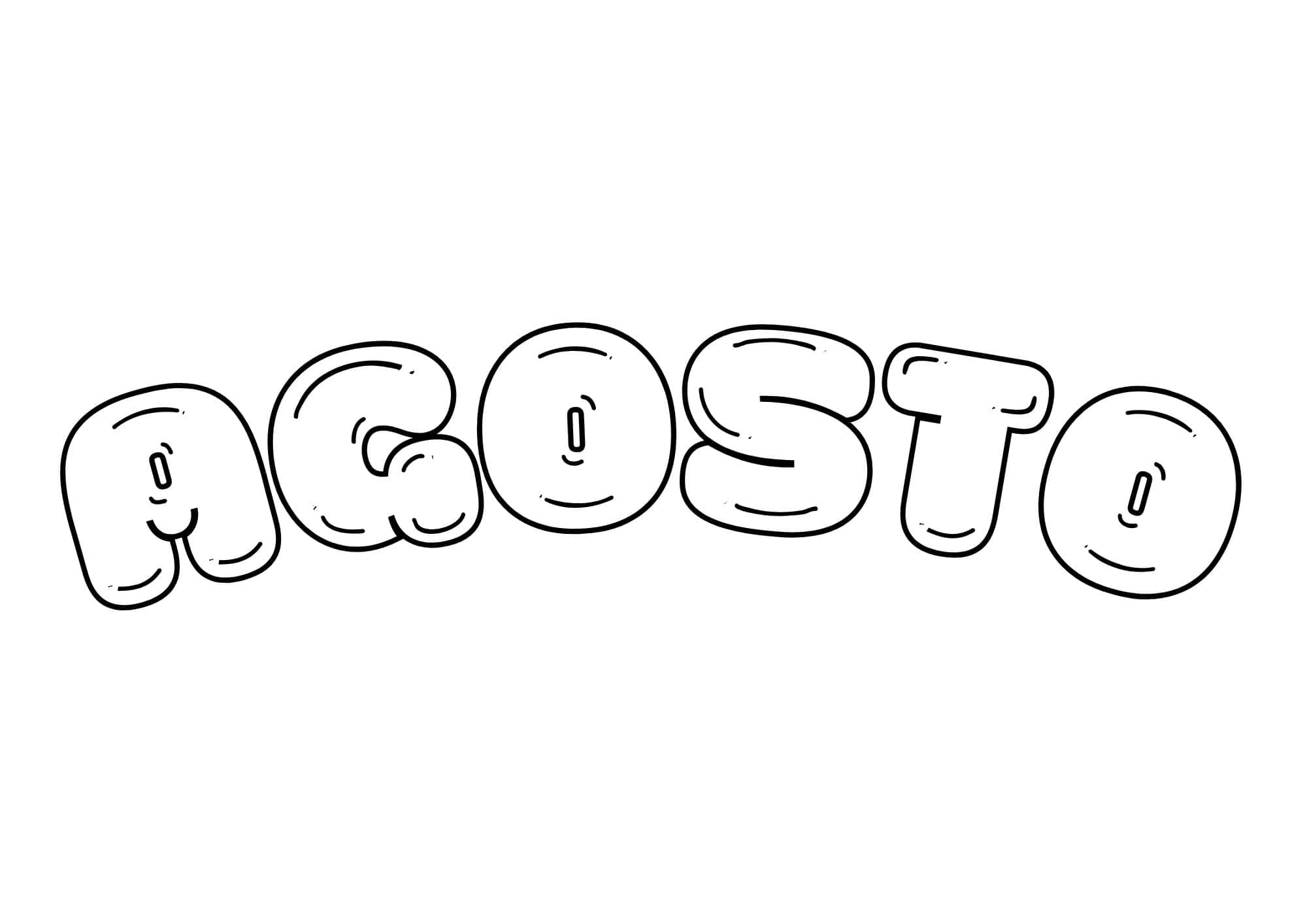 Agosto | Dibujos para imprimir y colorear (gratis) - Kokoprint.com