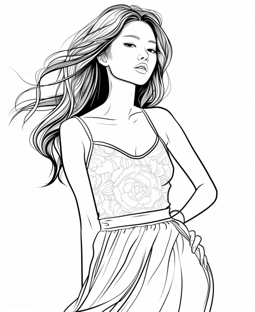 Top model | Dibujos para imprimir y colorear (gratis) - Kokoprint.com