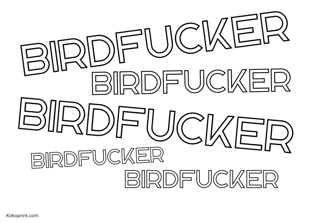 Bad word coloring pages - Kokoprint.com