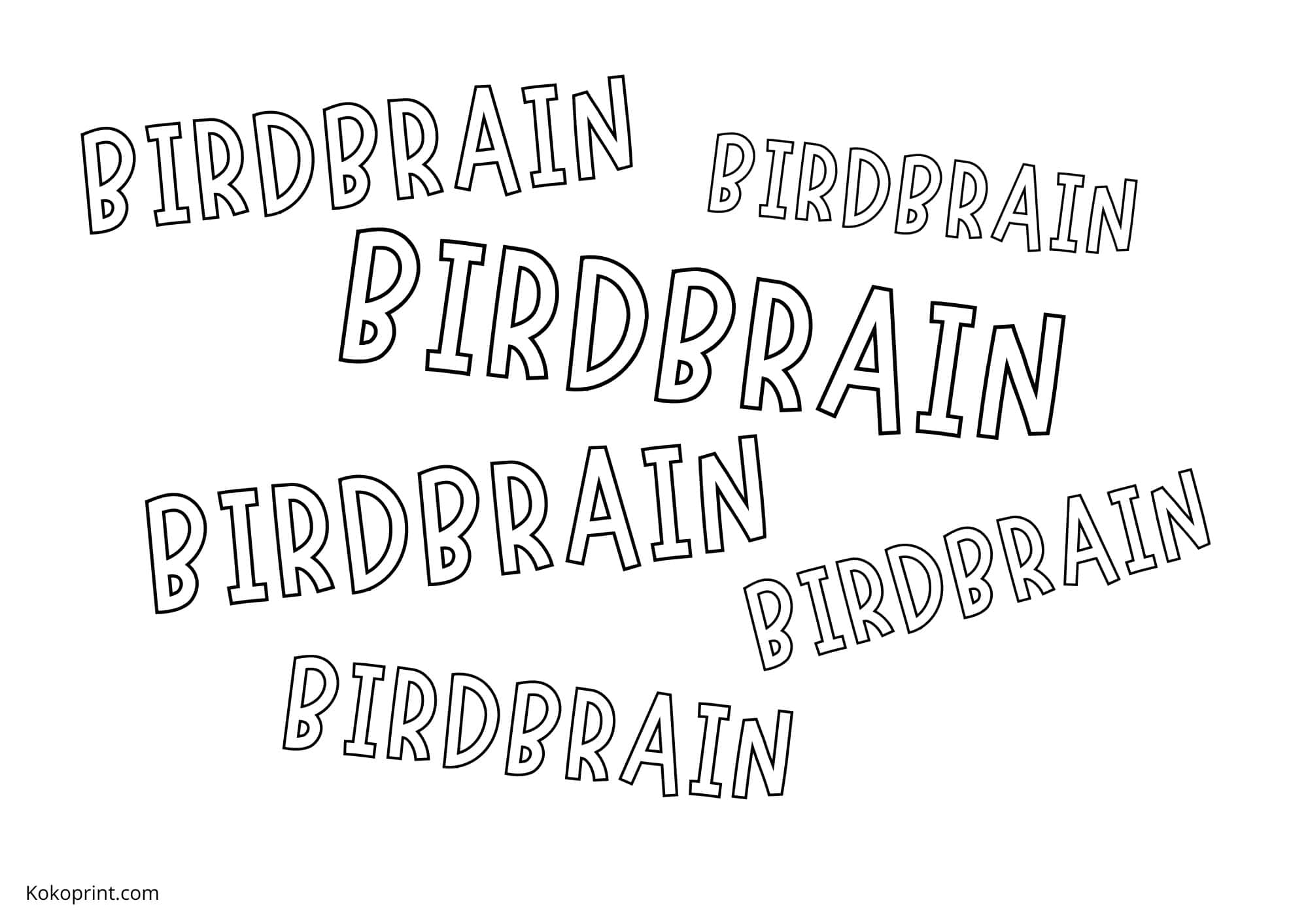 Bad word coloring pages - Kokoprint.com