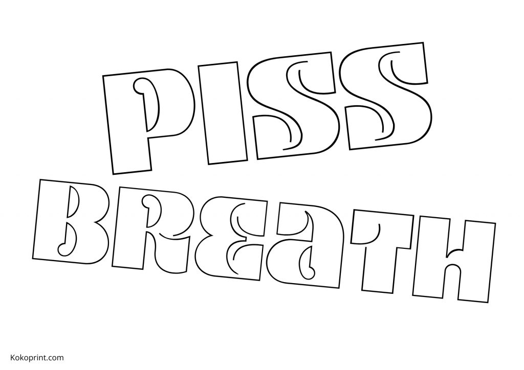 Coloring pages with cuss words - Kokoprint.com