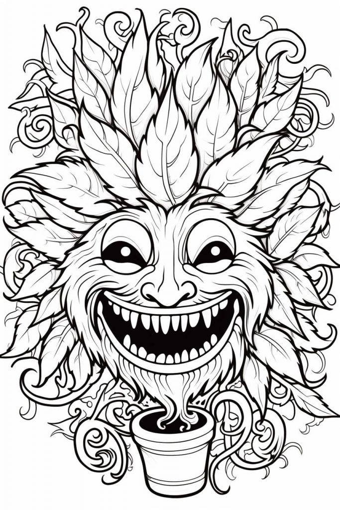 Creepy trippy coloring pages - Kokoprint.com