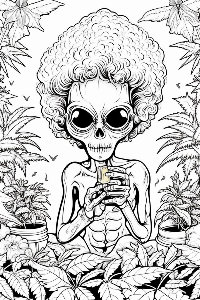 Creepy trippy coloring pages - Kokoprint.com