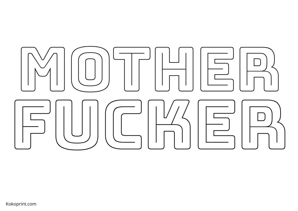 10 Cuss word coloring pages (printable) - Kokoprint.com