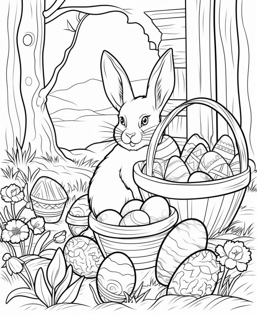 Easter coloring pages adult - Kokoprint.com