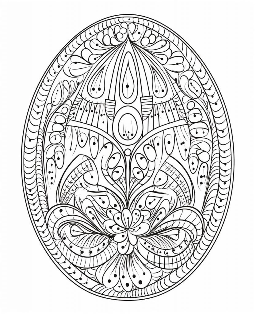 Easter colouring pages for adults - Kokoprint.com