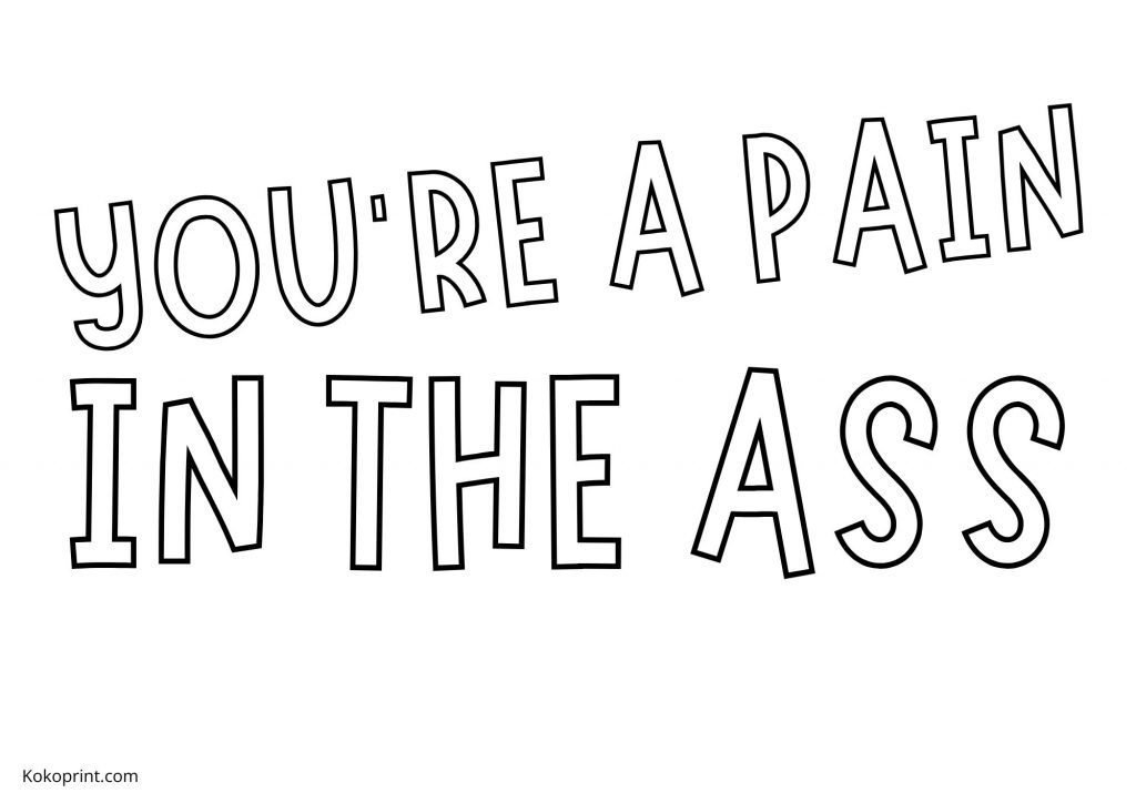 Inappropriate rude coloring pages - Kokoprint.com