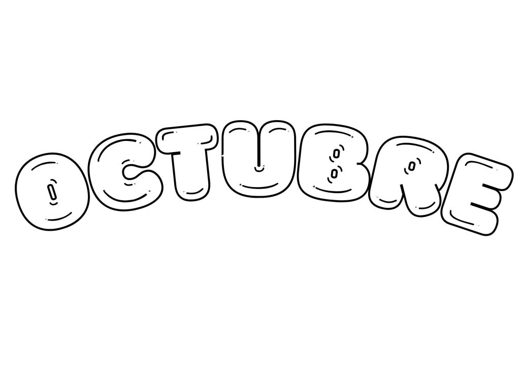Octubre | Dibujos para imprimir y colorear (gratis) - Kokoprint.com