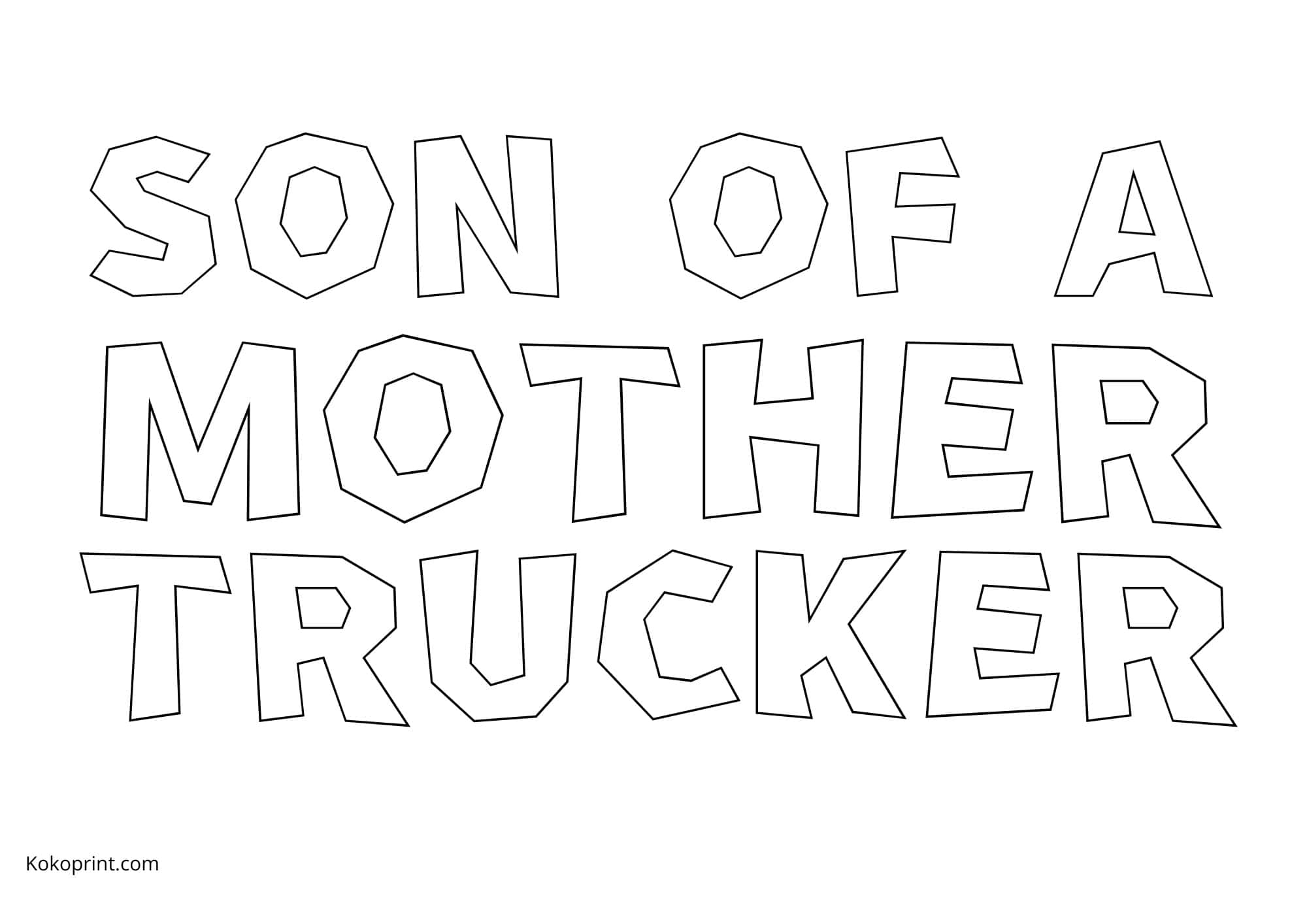 Profanity coloring pages - Kokoprint.com