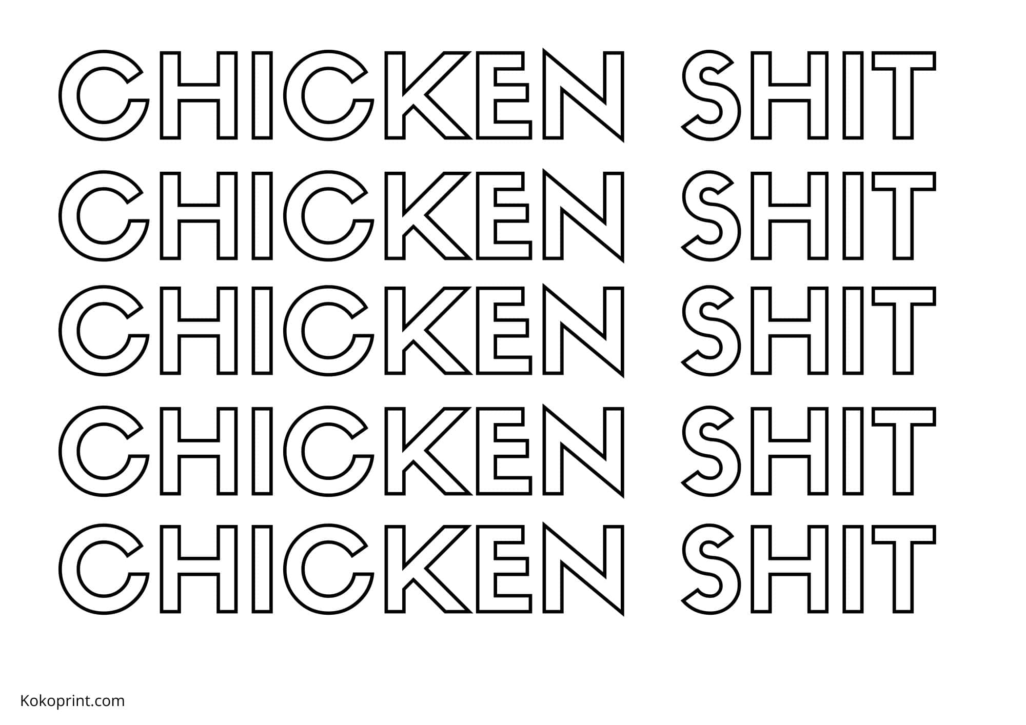 Profanity coloring pages - Kokoprint.com
