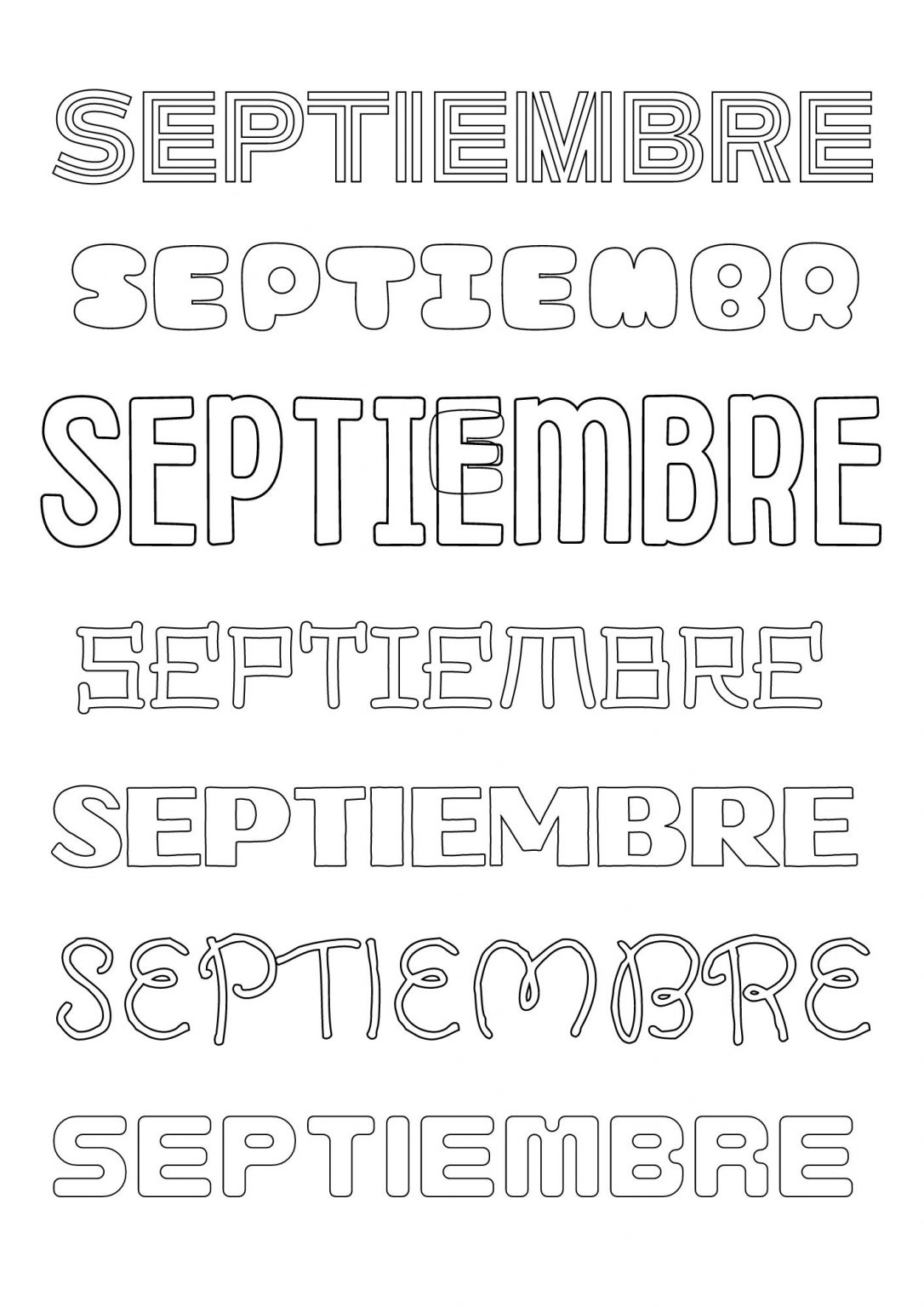 Septiembre | Dibujos para imprimir y colorear (gratis) - Kokoprint.com